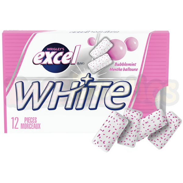 Excel White Bubble Mint Sugar Free Gum (20g) : Canadian – Boss Exotics