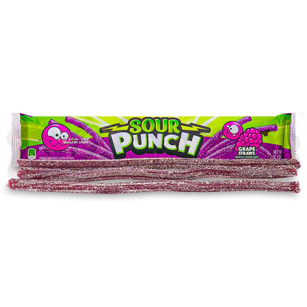 Sour Punch Straws Grape (57g): American – Boss Exotics