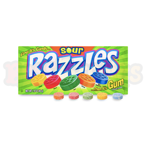 Razzles Sour Candy "Vegan"(40g) : Canadian – Boss Exotics