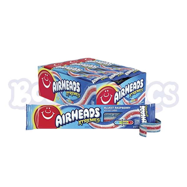 Airheads Xtremes Bluest Raspberry Sour Belts "Vegan" (57g) : American ...